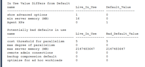 Check SQL Server Configuration - A Script